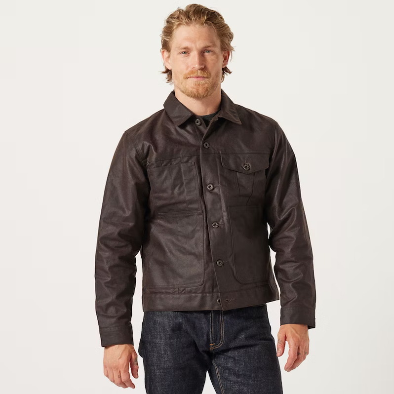 Filson Tin Cloth Short Lined Cruiser Jacket | Waxed Cotton | Crane's ...