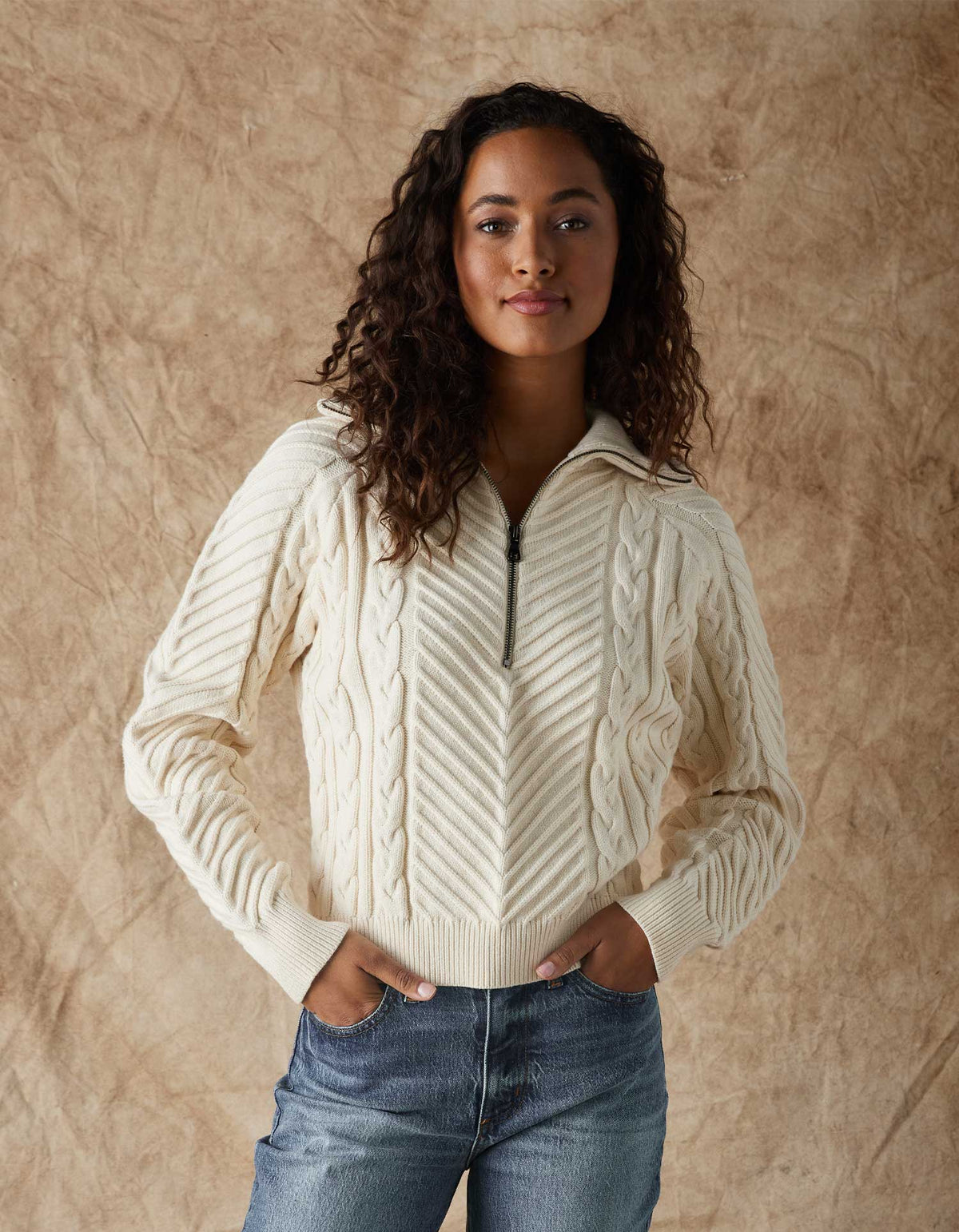 Women’s Normal Lola Quarter Zip Sweater | Crane’s Country — Crane's ...