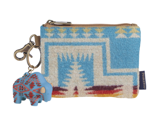 Pendleton Bison ID Pouch RFID Wallet with Keychain | Authentic Wool ...