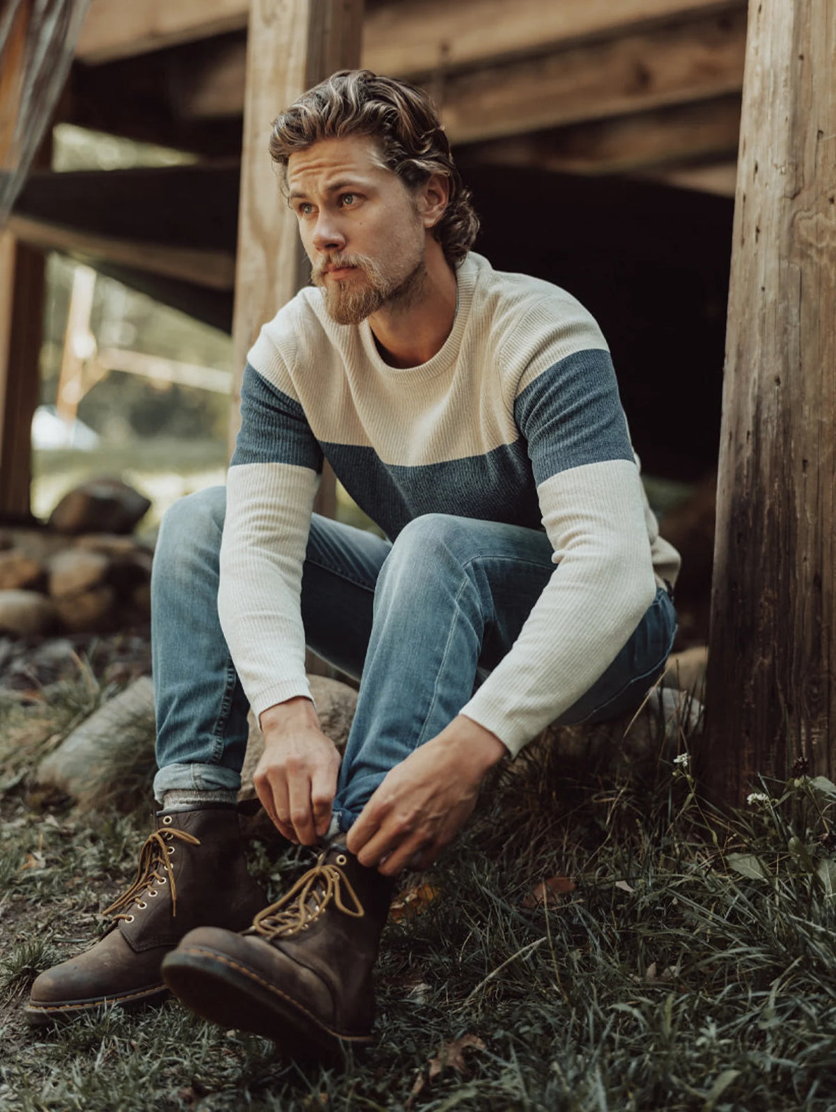 Normal Brand Chenille Stripe Crew — Crane's Country Store